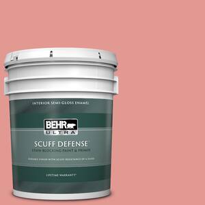 BEHR PREMIUM PLUS 1 qt. #160D-4 Strawberry Rose Satin Enamel Exterior ...