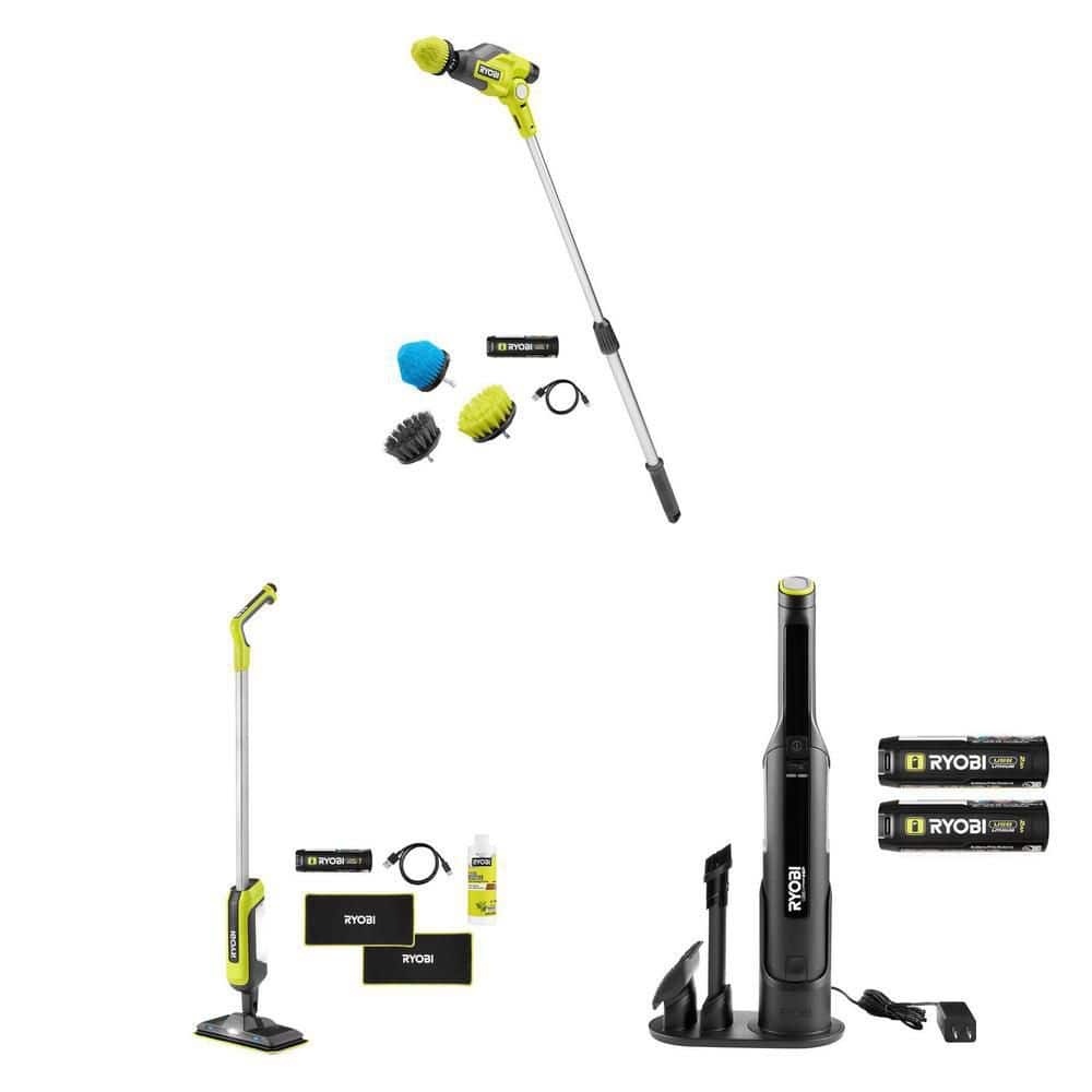 RYOBI USB Lithium Power Scrubber Kit with Accessories (4-Pieces ...