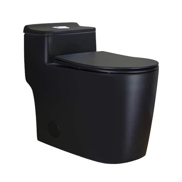 Yingze 10 in. 1-Piece 1.1/1.6 GPF Dual Flush Elongated Taller Toilet in ...