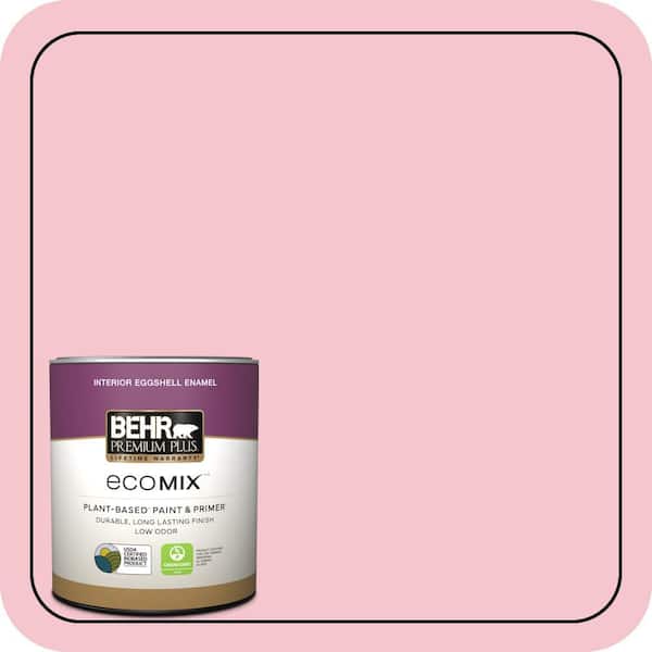 BEHR PREMIUM PLUS 1 qt. #120B-4 Old Fashioned Pink Eggshell Enamel ...