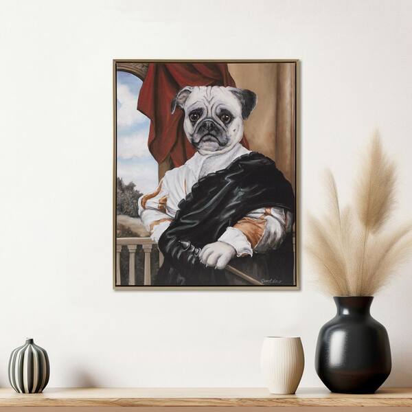 Captain's Guard Pug Canvas Wall Art Framed Art Print 1 Piece 20.5 in x ...