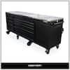 Husky 96 in. W x 24 in. D 9-Drawer Heavy-Duty Mobile Workbench with ...