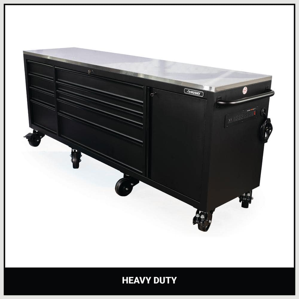 Reviews for Husky 96 in. W x 24 in. D 9-Drawer Heavy-Duty Mobile ...