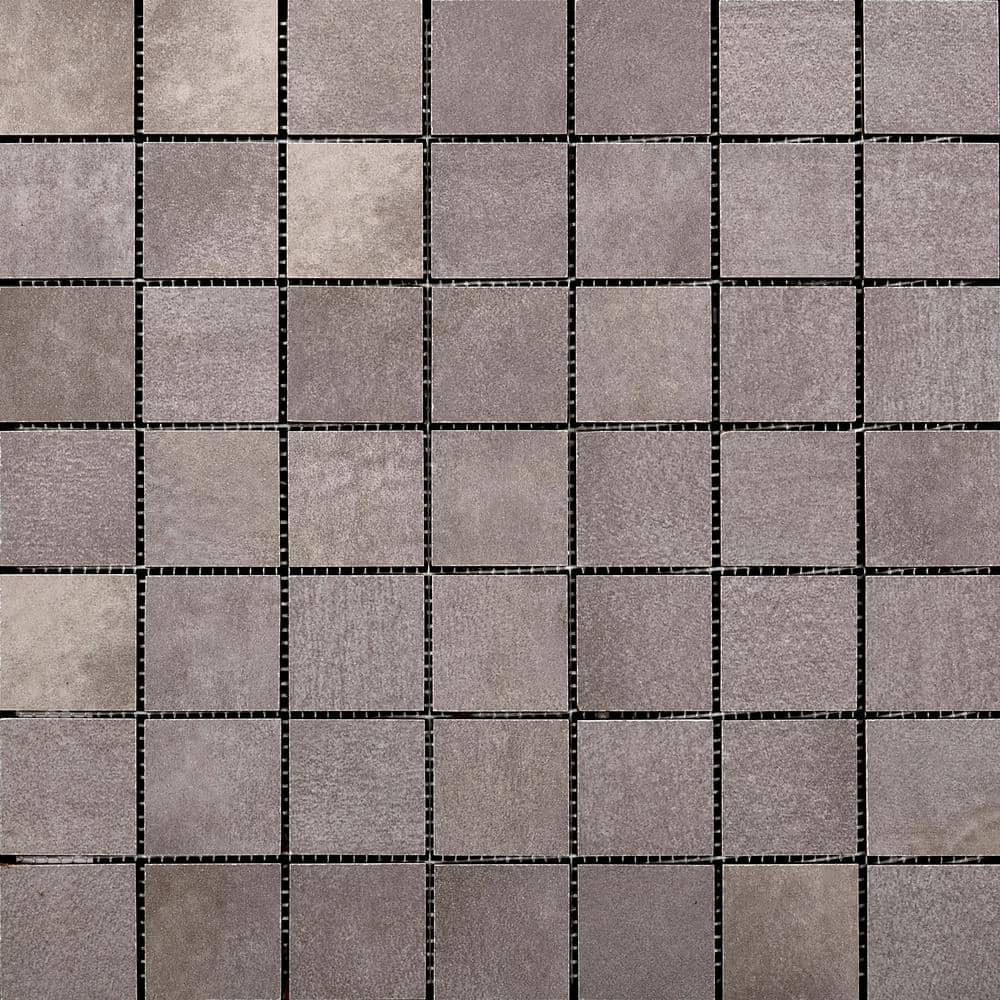 EMSER TILE Cosmopolitan Steel 13.03 in. x 13.03 in. x 7 mm Porcelain ...
