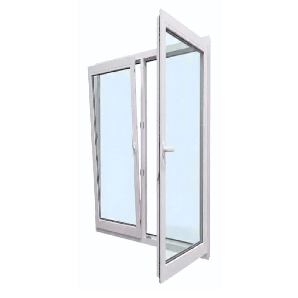 Avora Doors and Windows 48 in. x 60 in. Elite Euro White Exterior/White ...