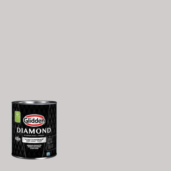 Glidden Diamond 1 qt. PPG0996-2 Steely Gaze Satin Interior Paint with ...