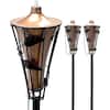 Outdoor Metal Patio Torches Includes Fiberglass Wick and Snuffer Cap ...