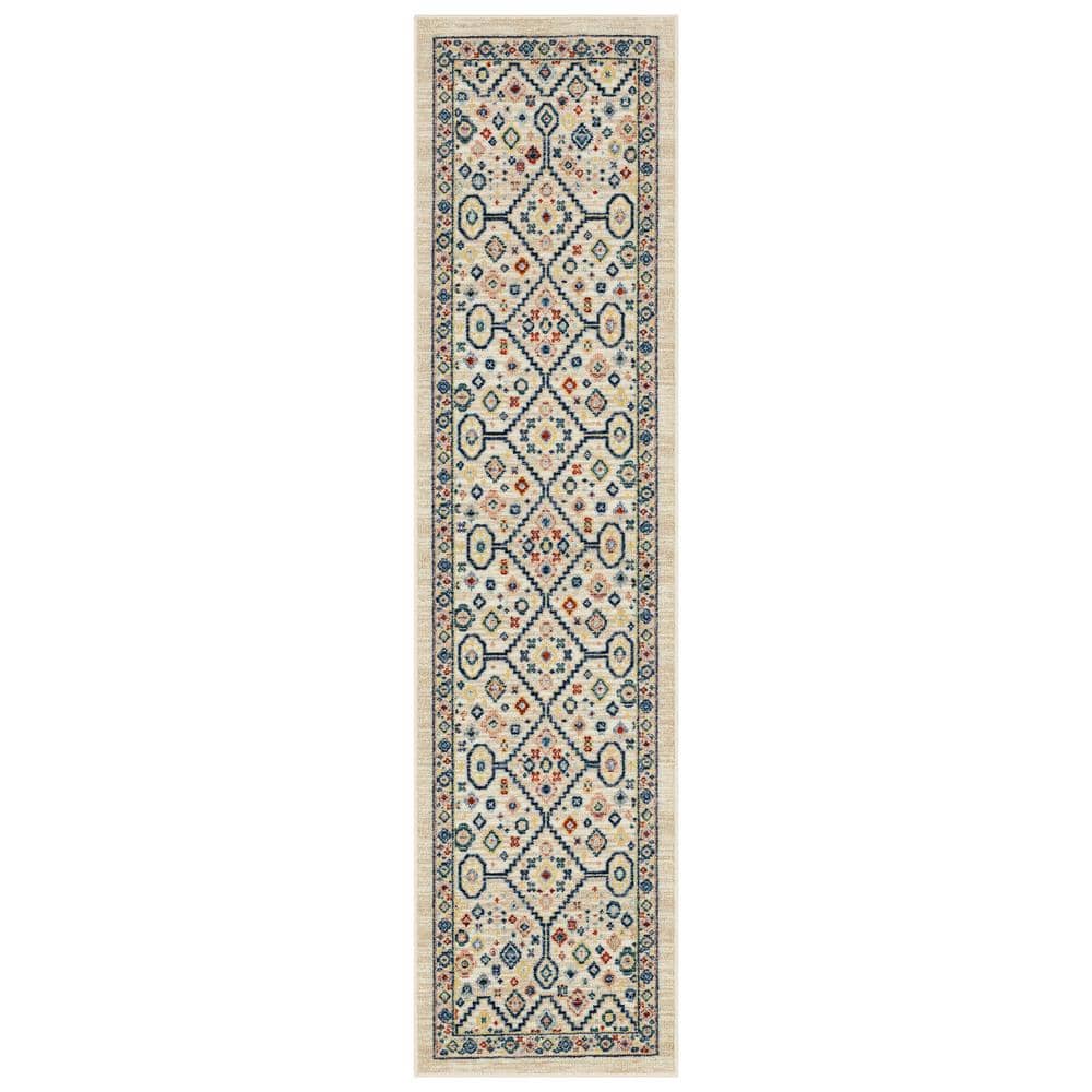 Mohawk Home Emme Cream 2 ft. x 8 ft. Runner Rug 819361 - The Home Depot