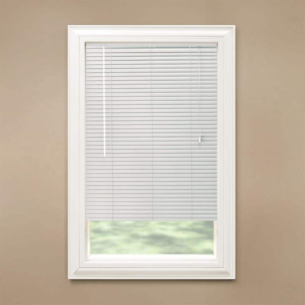 Reviews for Hampton Bay White 1-3/8 in. Room Darkening Vinyl Mini Blind ...
