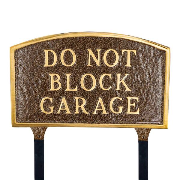 Montague Metal Products 13 in. x 21 in. Large Arch Do Not Block Garage ...