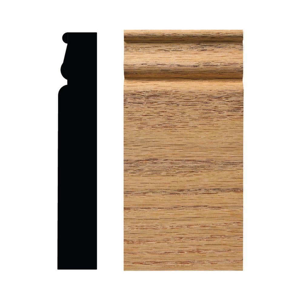 Ornamental Mouldings 888PB 1-1/16 in. x 3-1/4 in. x 6-1/2 in. Red Oak ...