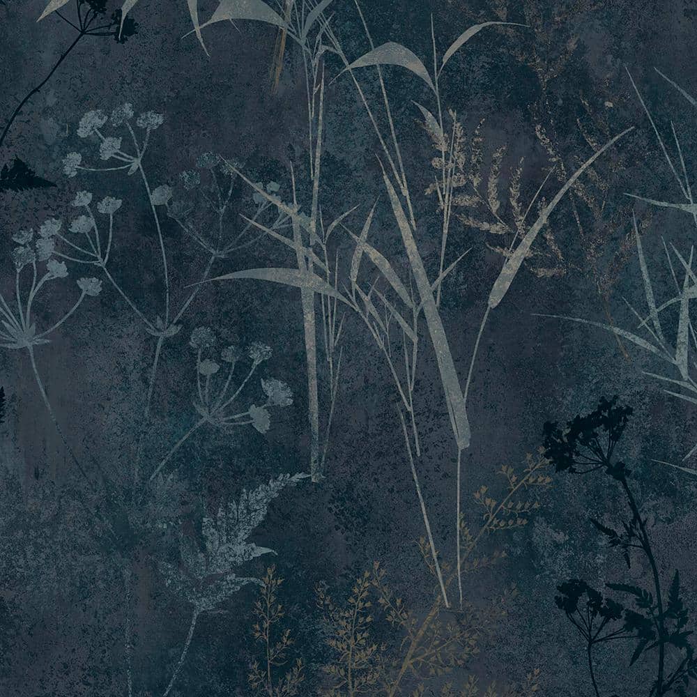 Graham & Brown Restore Midnight Blue Removable Wallpaper Sample ...