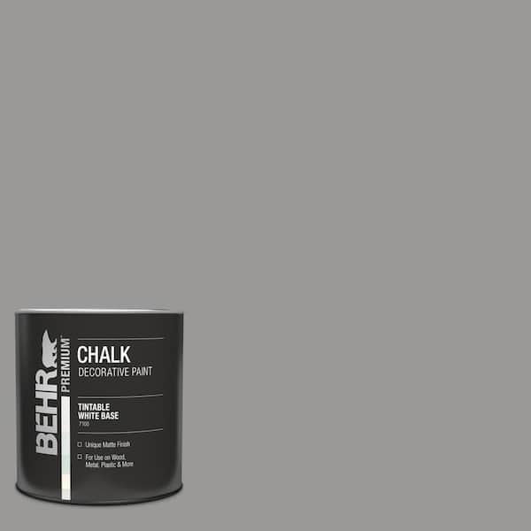 BEHR 1 qt. #HDC-NT-10A Dolphin Gray Interior Chalk Finish Paint 710004 ...