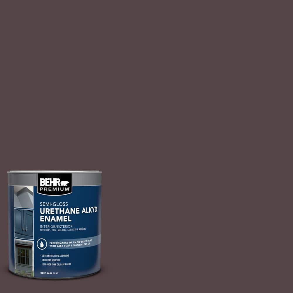 BEHR PREMIUM 1 qt. #PPU1-01 Folklore Semi-Gloss Enamel Urethane Alkyd ...