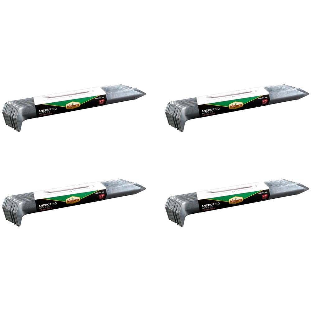 Vigoro 9.5 in. Metal Landscape Stake (48-Pack) 1900-12HD-4PK - The Home ...