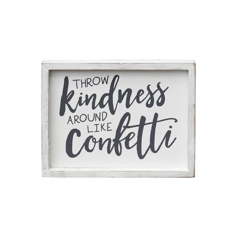 PARISLOFT Throw Kindness Around Like Confetti Wood Wall Framed ...