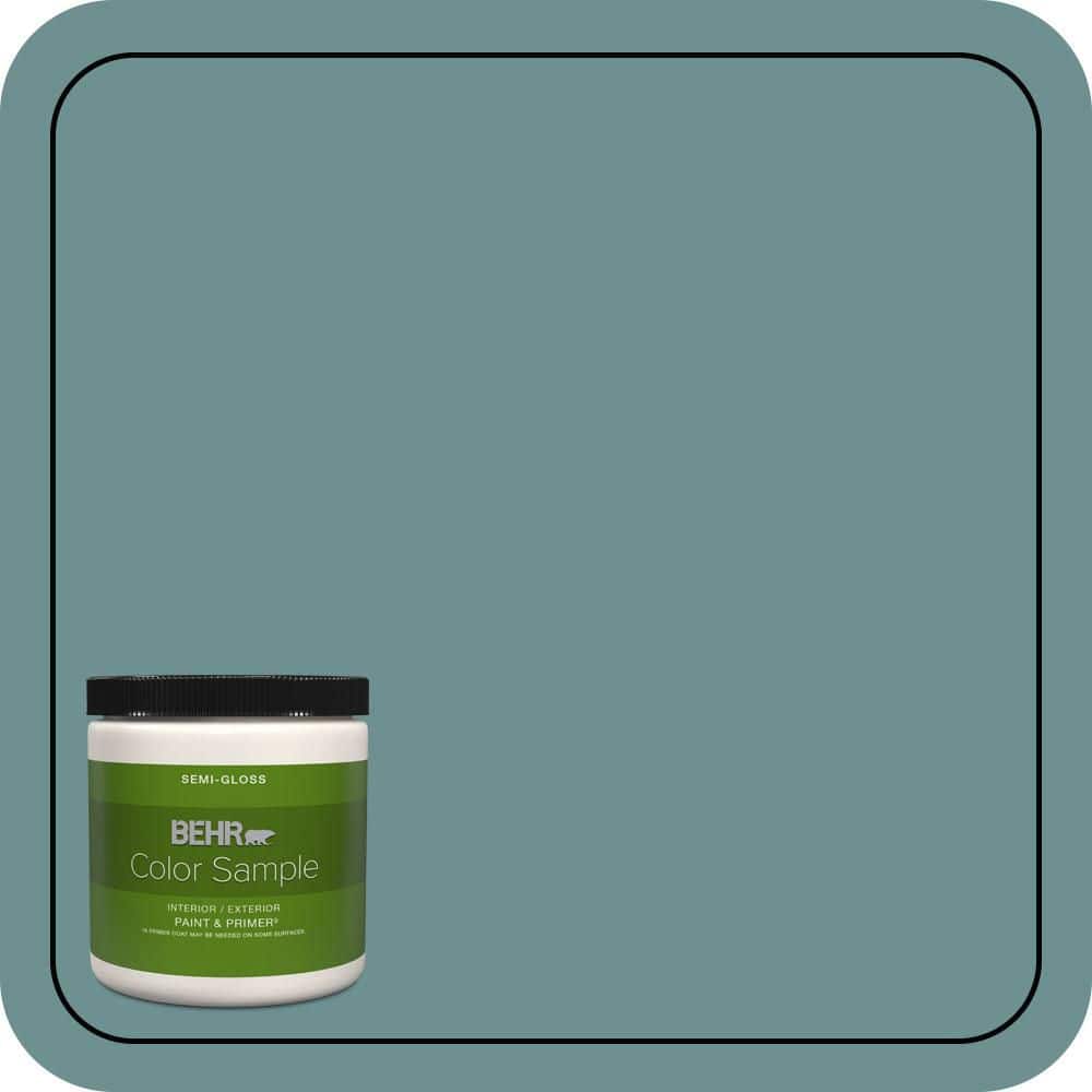 BEHR PREMIUM PLUS 8 oz. #500F-6 Hallowed Hush Semi-Gloss Interior ...