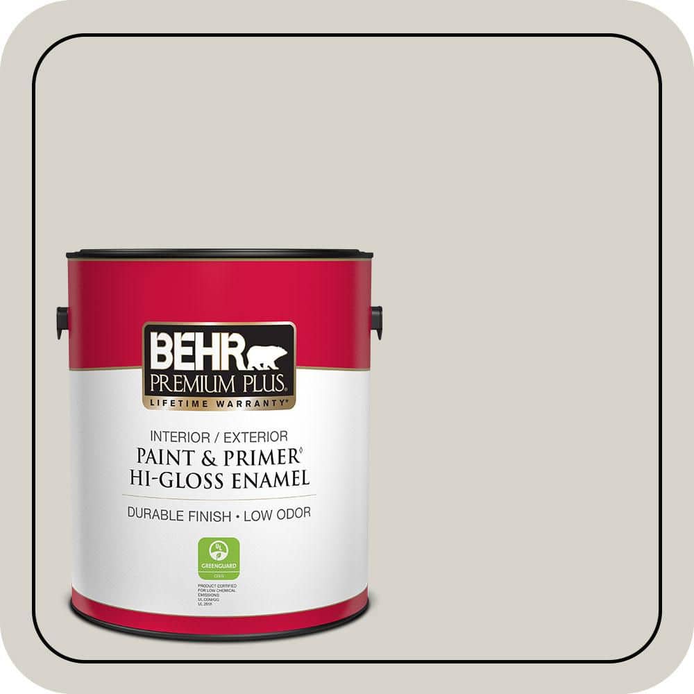 BEHR PREMIUM PLUS 1 gal. #PPU25-10 Soft Secret Hi-Gloss Enamel Interior ...