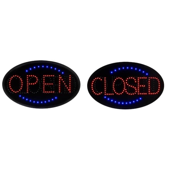 Alpine Industries 23 in. x 14 in. LED Open Closed Message Sign (2-Pack ...