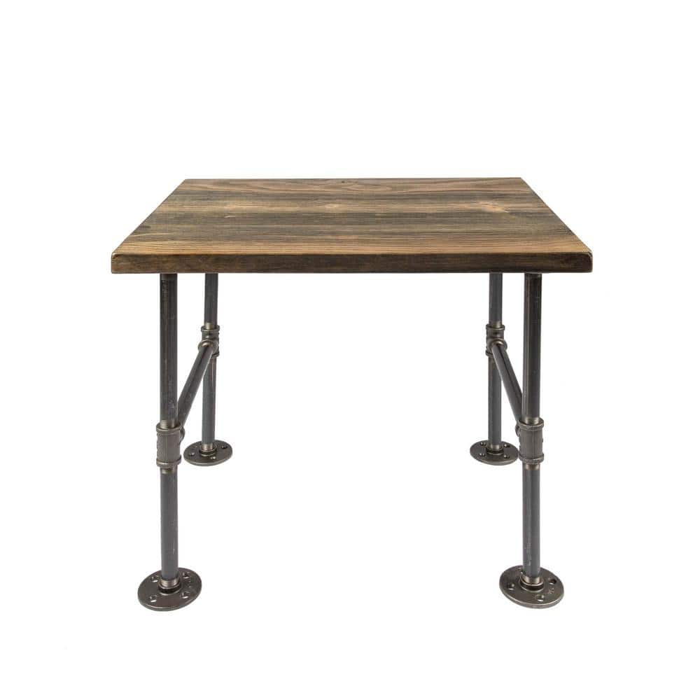 PIPE DECOR 22 in. x 18 in. x 20.88 in. Boulder Black Restore Wood End ...