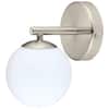 Eglo Ferrol 1-Light Satin Nickel Wall Light 201445A - The Home Depot