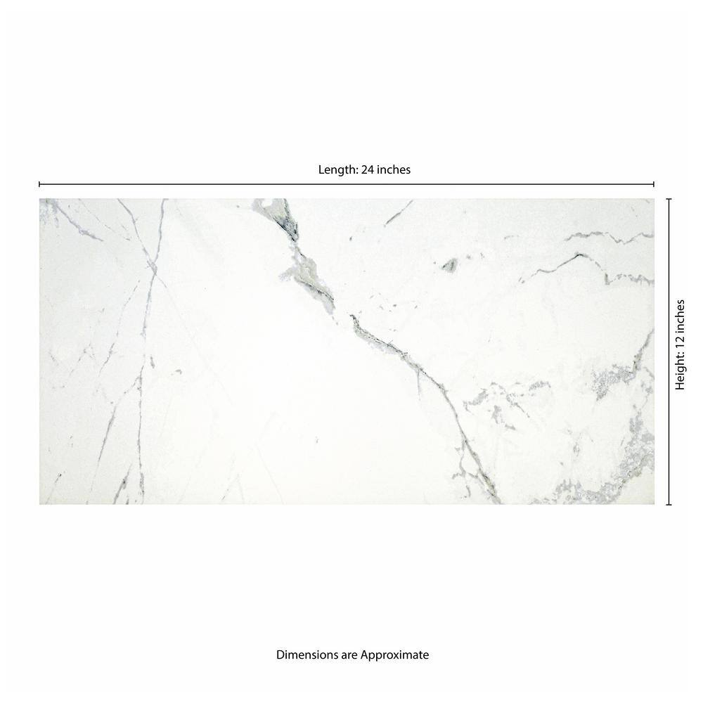 Carrara 12 in. x 24 in. Polished Porcelain Stone Nepal | Ubuy