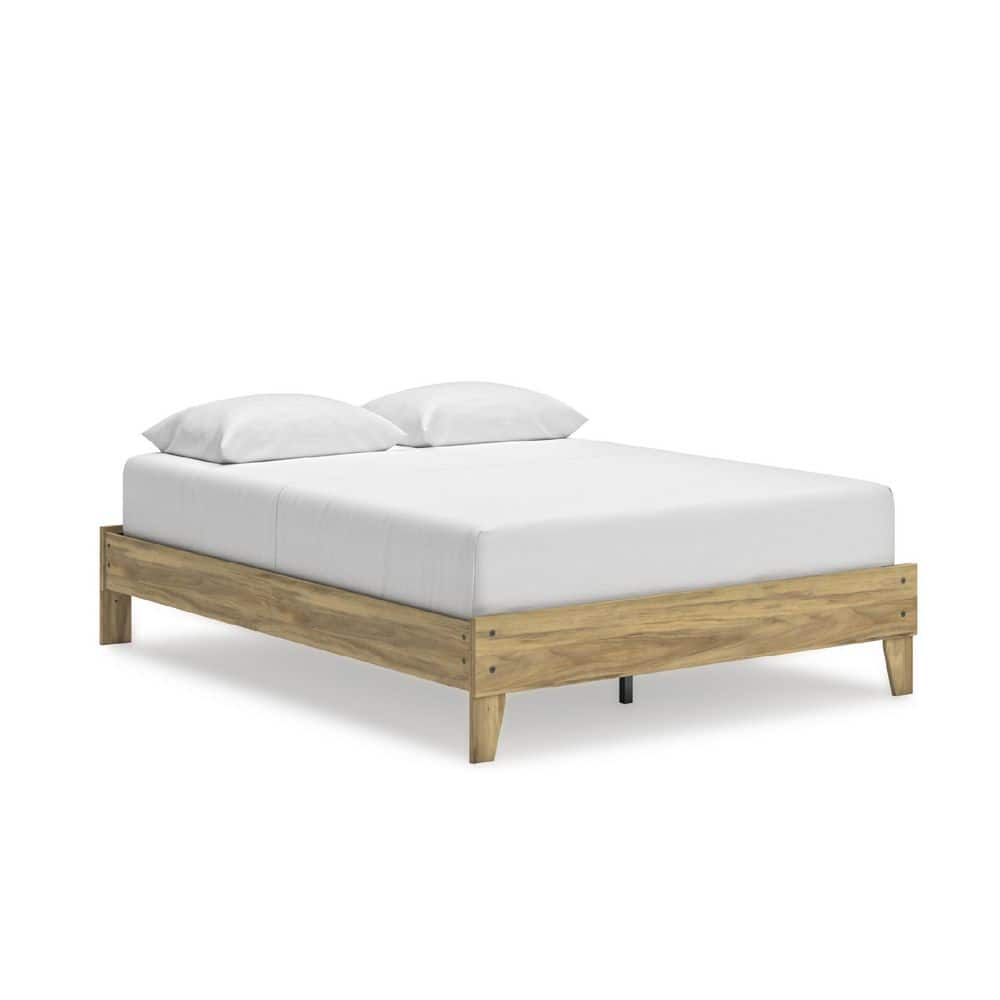 Signature DESIGN BY ASHLEY Bermacy Brown Wood Frame Queen Platform Bed EB1760-113 - The Home Depot