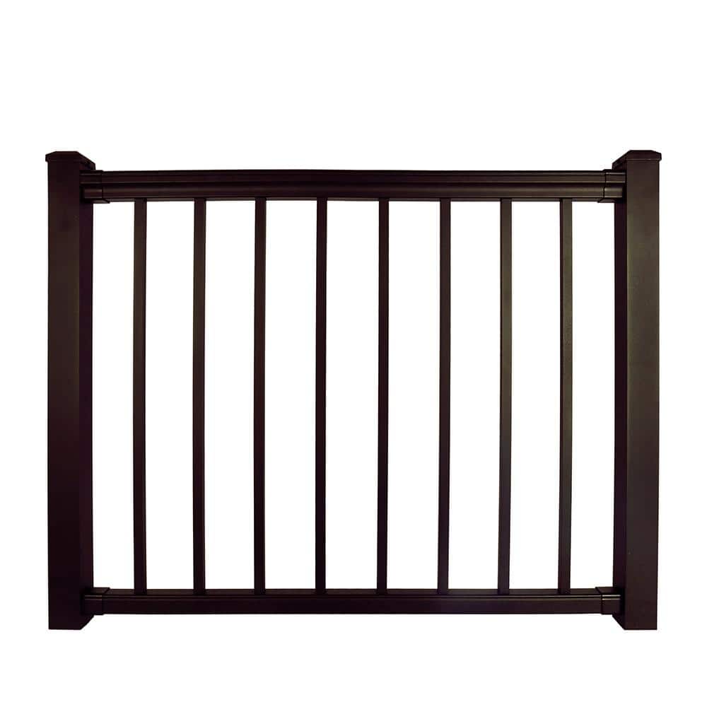 NewTechWood Allure Preassembled Aluminum 36 in. Gate in Bronze AL-36-GATE-BRZ - The Home Depot