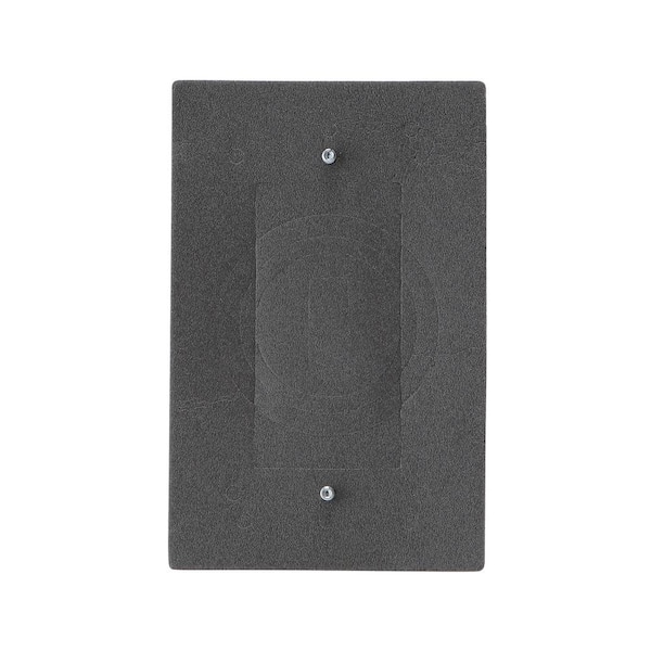 Commercial Electric 1-Gang Blank Metallic Weatherproof Cover, Gray ...