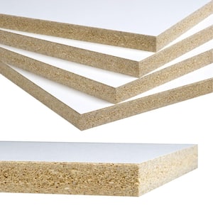Veranda 3/4 in. x 4 ft. x 8 ft. Melamine White Particleboard Panel ...