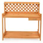 NORTHBEAM Natural Wood Simple Potting Bench MPG-PB05