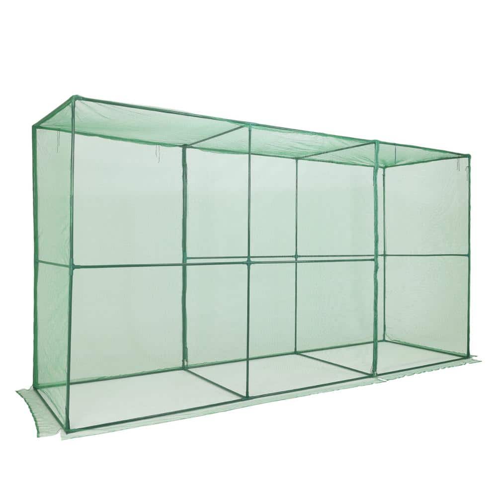 Aoodor 73 in. H Green 3-Roomed Walk-in Crop Cage Plant Protection Tent ...