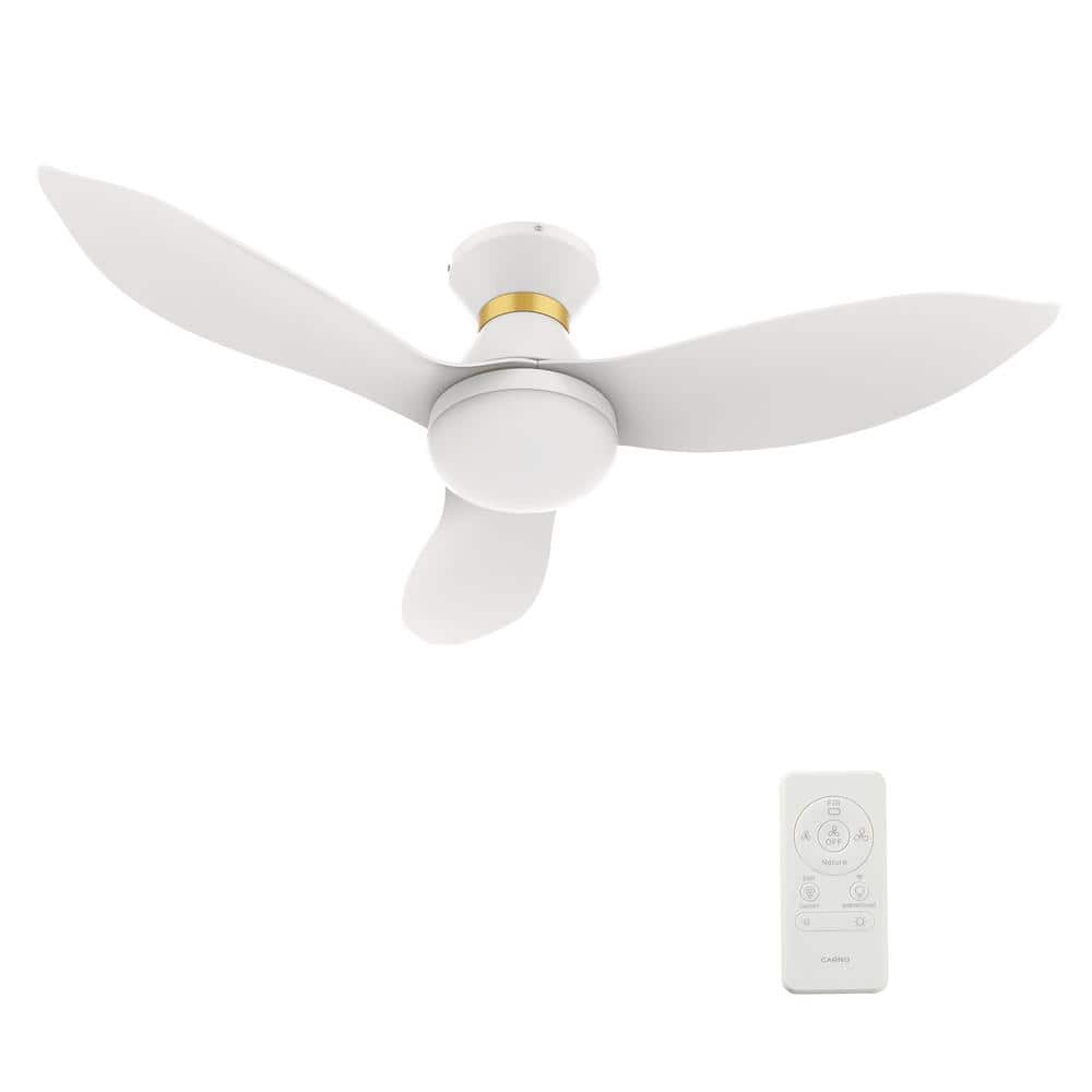 CARRO Daisy II 45 in. Integrated LED Indoor White Smart Ceiling Fan ...