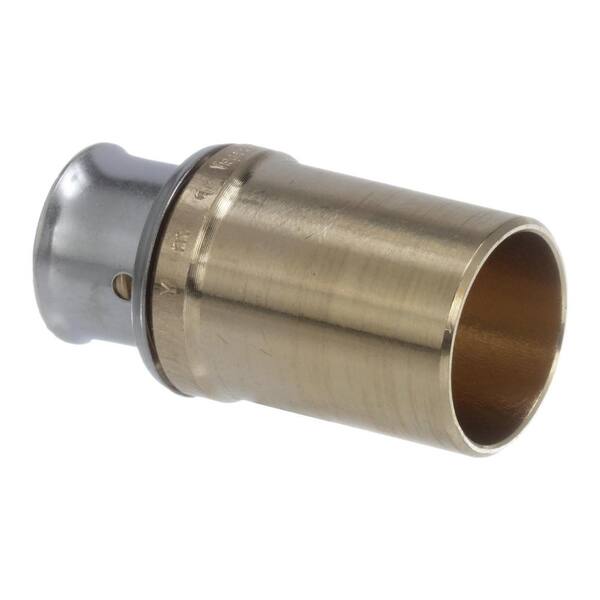Viega PureFlow 1/2 in. Press x 3/4 in. FTG Zero Lead Bronze Adapter (10-pack) 97525 - The Home Depot