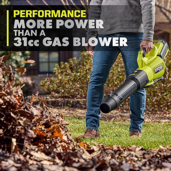RYOBI 40V HP Brushless 800 CFM Whisper Series Blower with Lawn and Leaf Bag RY40HPLB01B-AC04313 ...