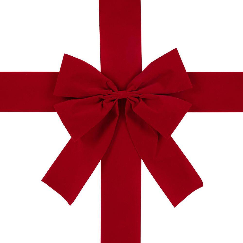 Northlight 14 ' Classic Red Velvet Christmas Door Bow 35681109 - The ...