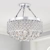 Maxax Jackson 15 in. 4-Light Semi-Flush Mount with Crystal MX19086-4CH ...