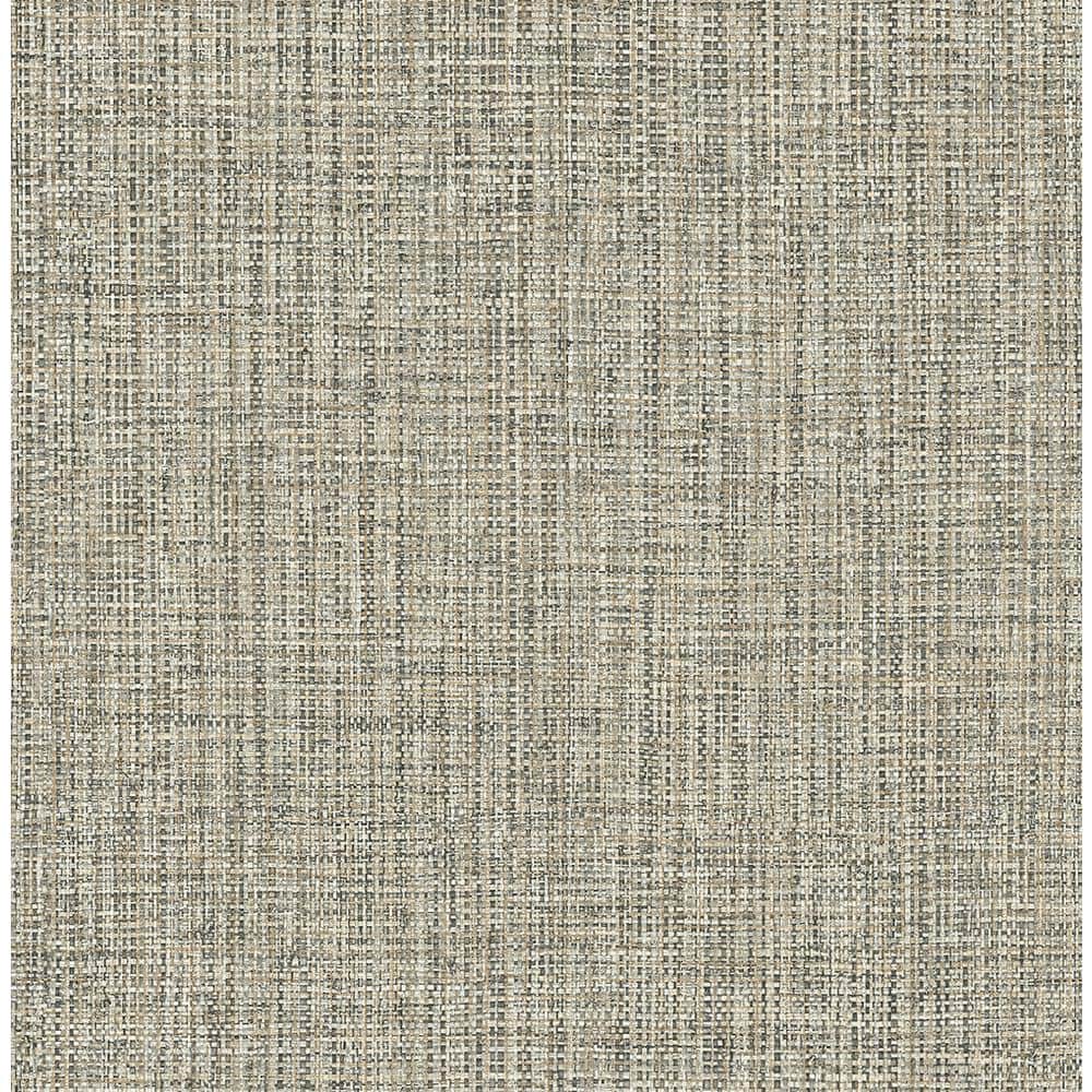 A-Street Prints Rattan Coffee Woven Paper Strippable Wallpaper (Covers ...