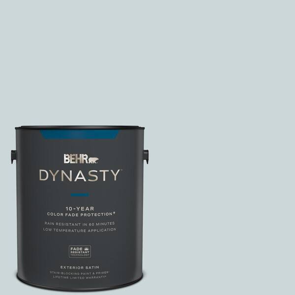 BEHR DYNASTY 1 gal. #740E-2 Misty Surf Satin Enamel Exterior Stain ...