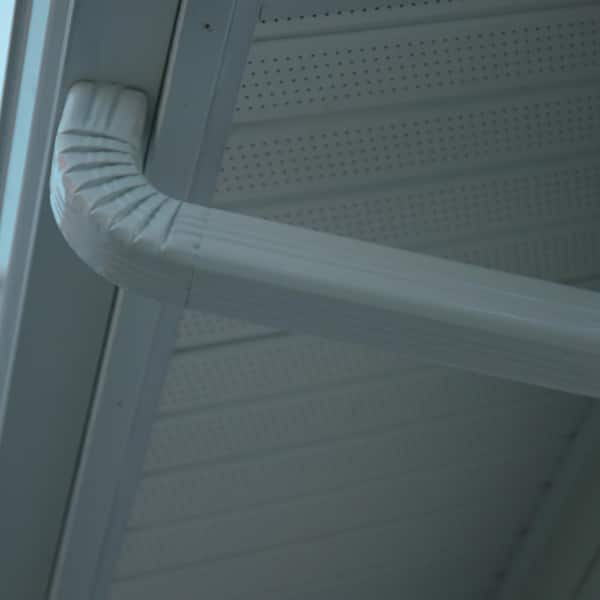 Gutter Elbow 2"x3" B Elbow - White Aluminum Downspout Connector Rust ...