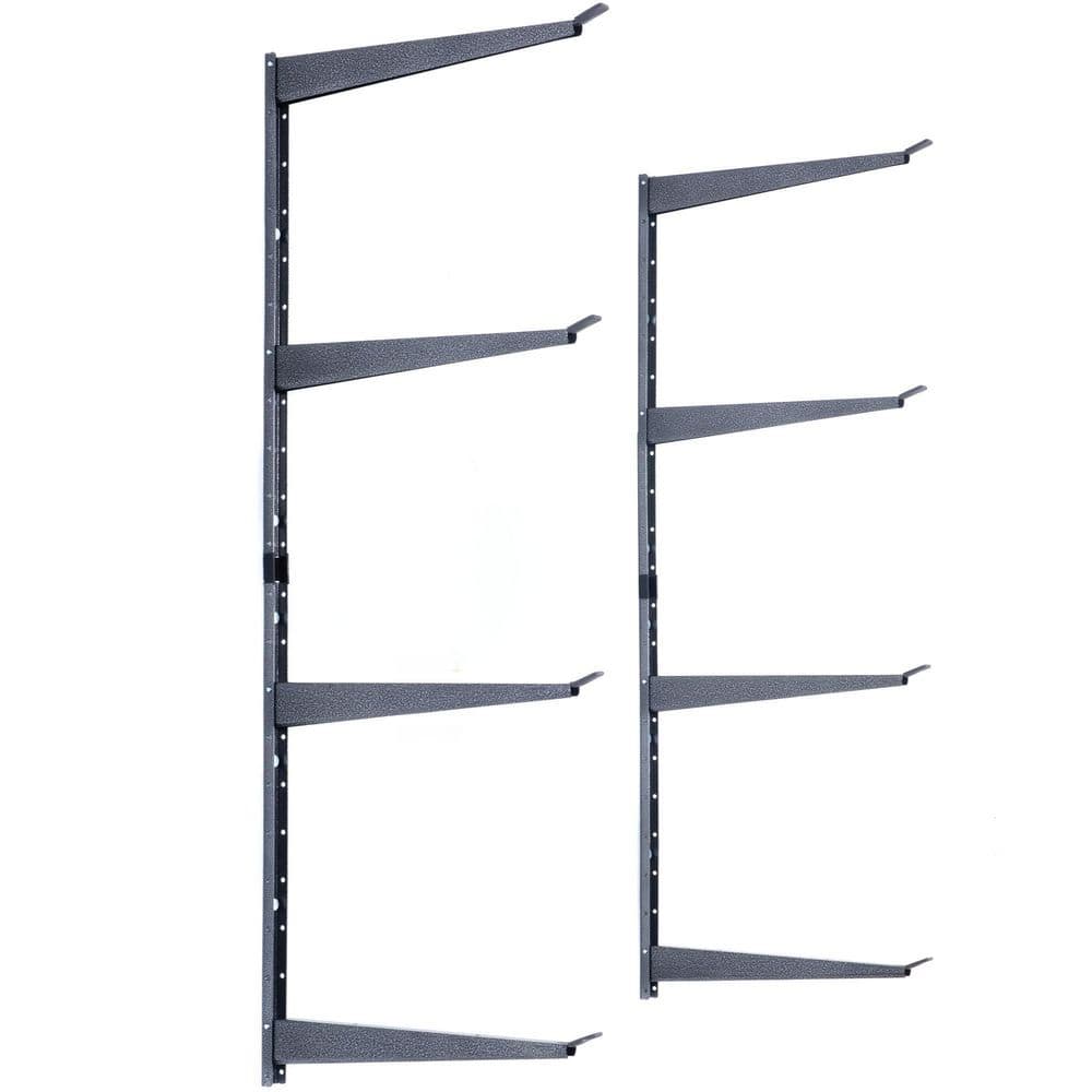 NVNOO 4-Layer 16 in. Heavy Duty Steel Lumber Storage Rack with Fully ...