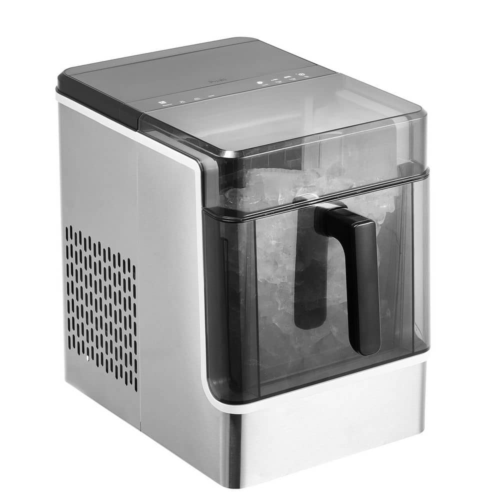 SKYSHALO Countertop Ice Maker 32 Cubes Ready in 15 Mins 46 lbs. in 24Hrs 16.5 in. W Self ...