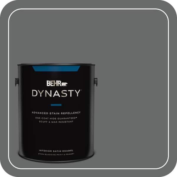 BEHR DYNASTY 1 gal. #BXC-63 Molten Lead Satin Enamel Interior Stain ...