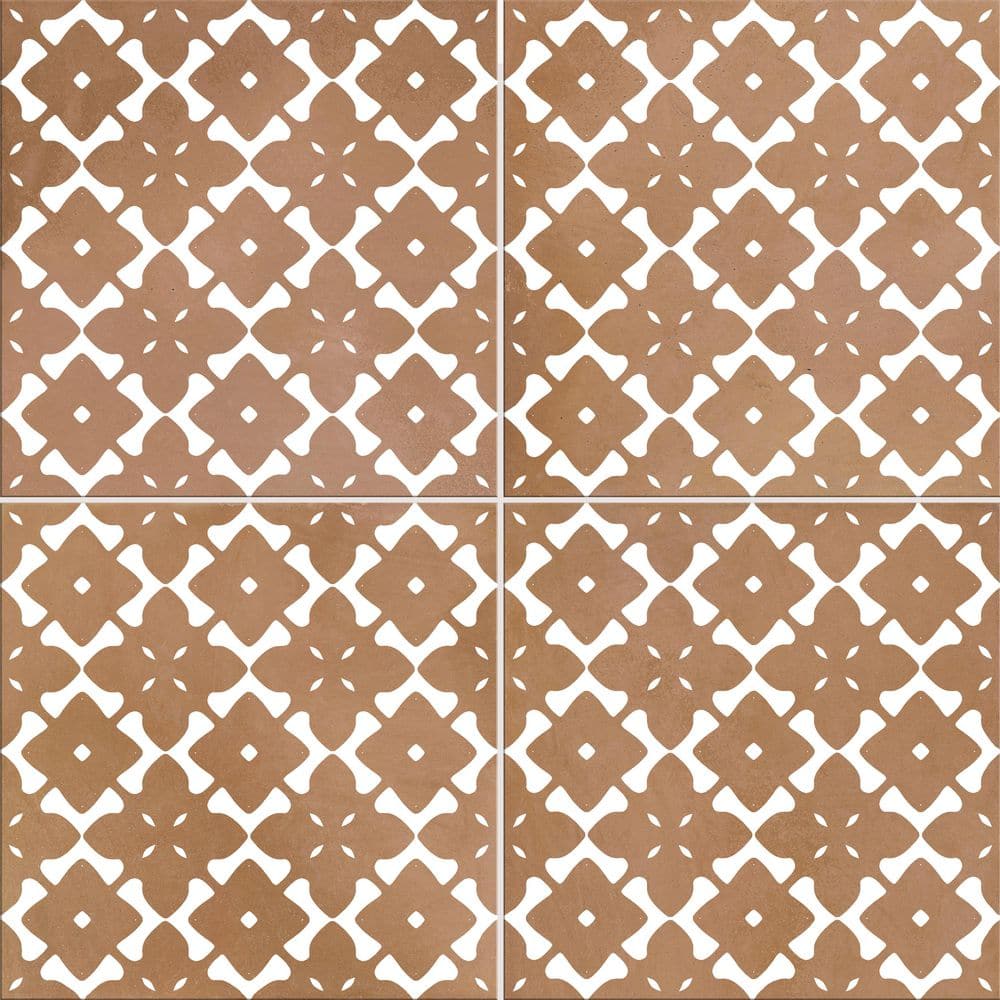 Merola Tile Bari Fortuna Terra 13 in. x 13 in. Porcelain Floor and Wall ...