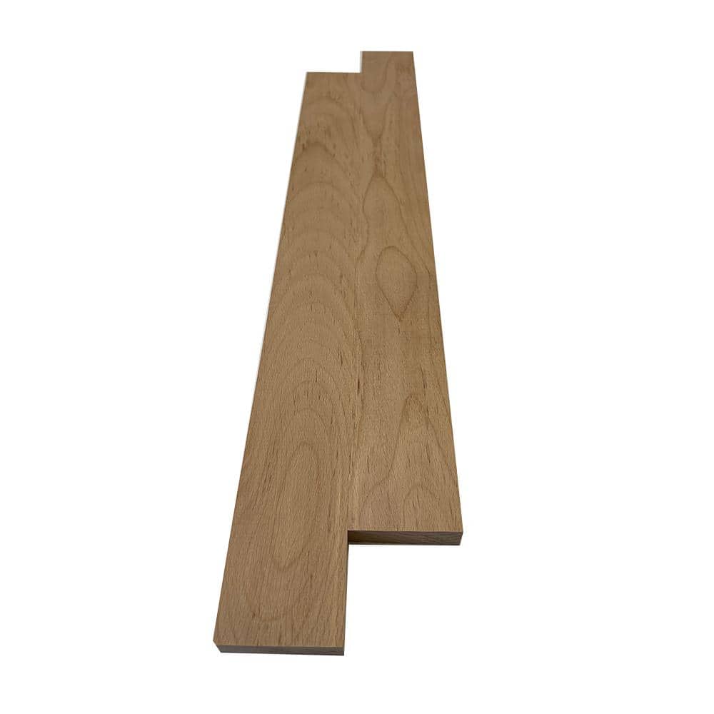 Swaner Hardwood 1 in. x 3 in. x 8 ft. European Beech S4S Hardwood Board ...