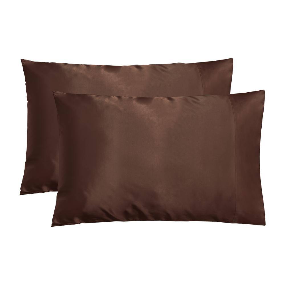 Chocolate Satin King Pillowcase - Set of 2 MEND-PC-SATTXHR-KG-CT-2PK ...