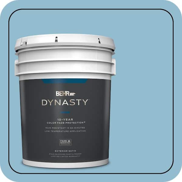 BEHR DYNASTY 5 gal. #S490-3 Reef Blue Satin Enamel Exterior Stain ...