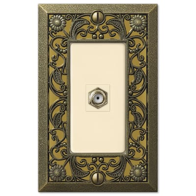 Antique Brass Filigree Wall Plate Collection – Electrical – The Home Depot