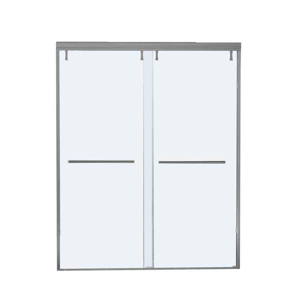 TCYO 48 in. W x 72 in. H Double Sliding Semi-Frameless Shower Door in ...