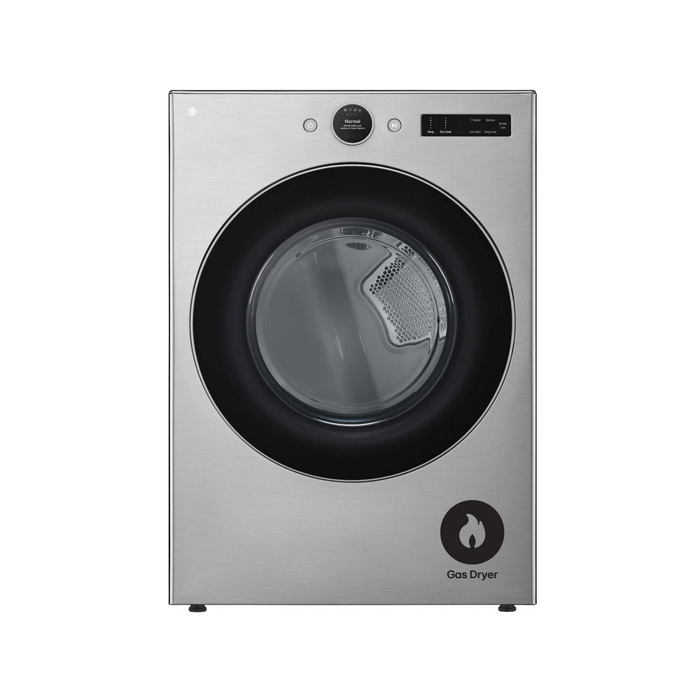 LG 7.4 cu. ft. Vented Stackable SMART Gas Dryer in Graphite Steel with ...